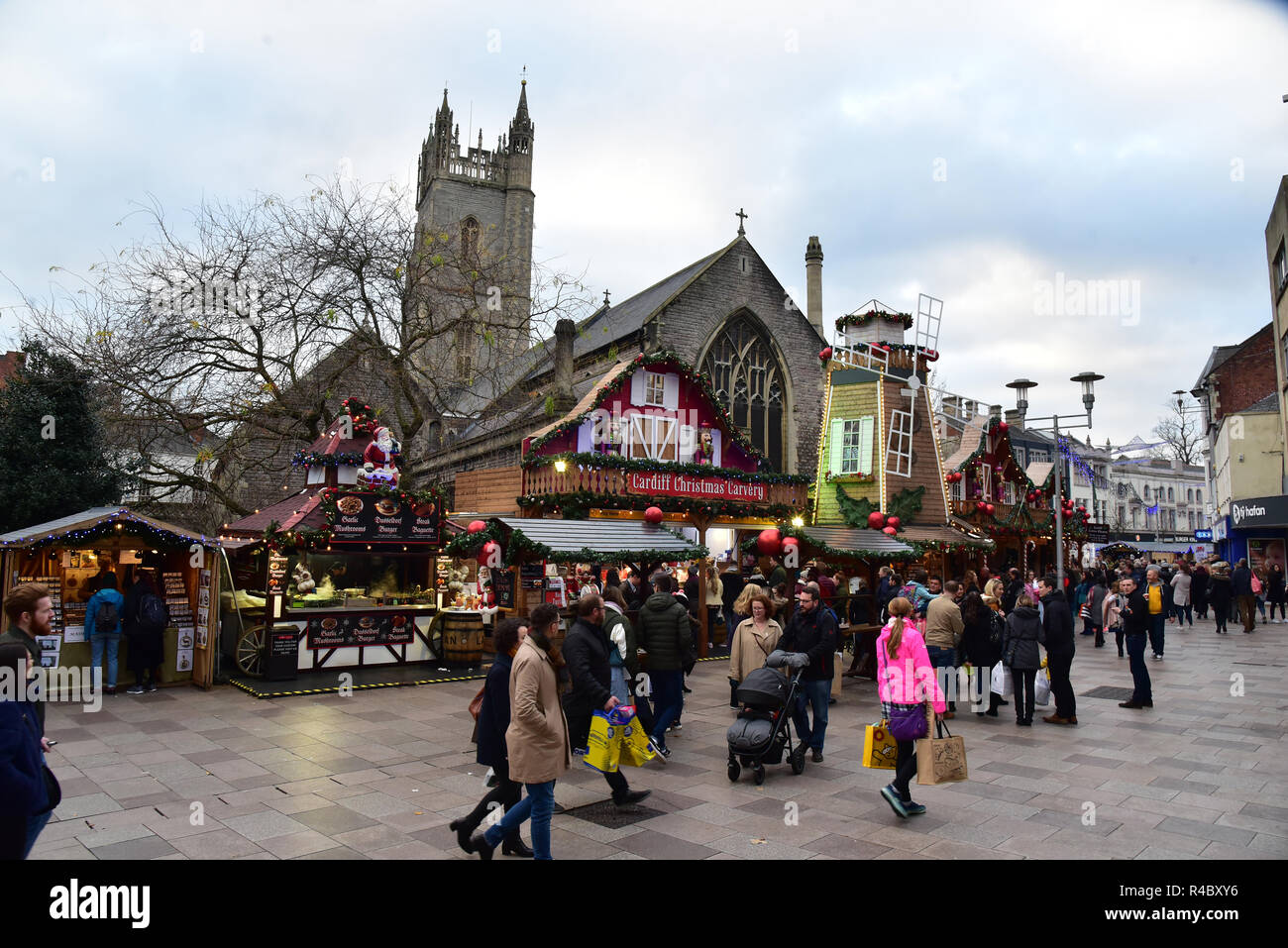 Cardiff Christmas Market 2018. Also known as a German Market selling ...