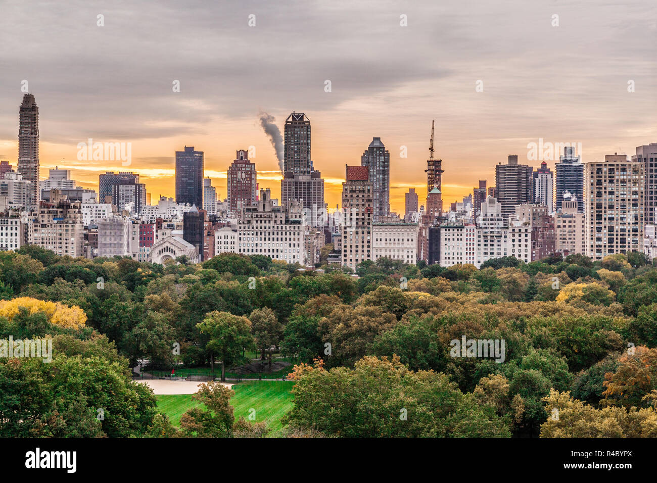 Sunrise over Central Park, New York City, United States of America ...