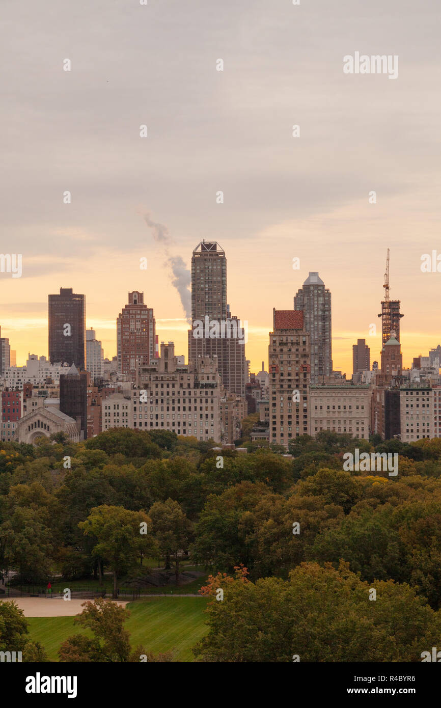 Sunrise over Central Park, New York City, United States of America ...