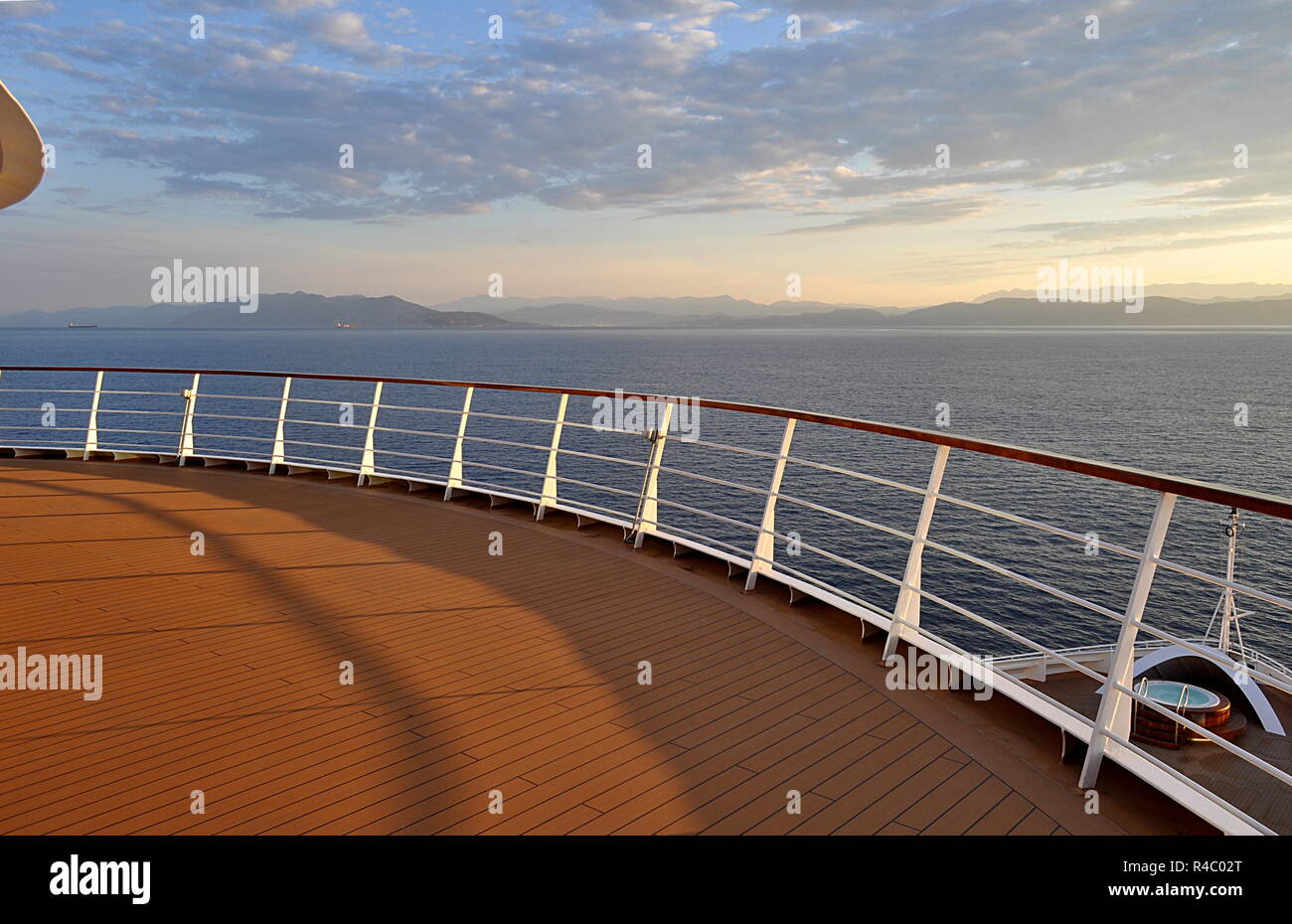 View from the Observation Deck of a luxury cruise ship in the ...