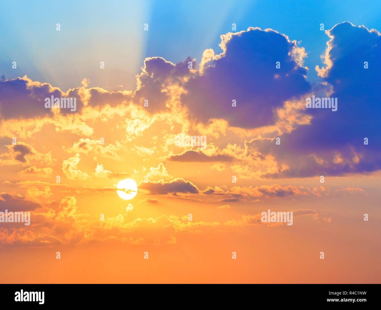 Colorful bright sunrise Stock Photo - Alamy