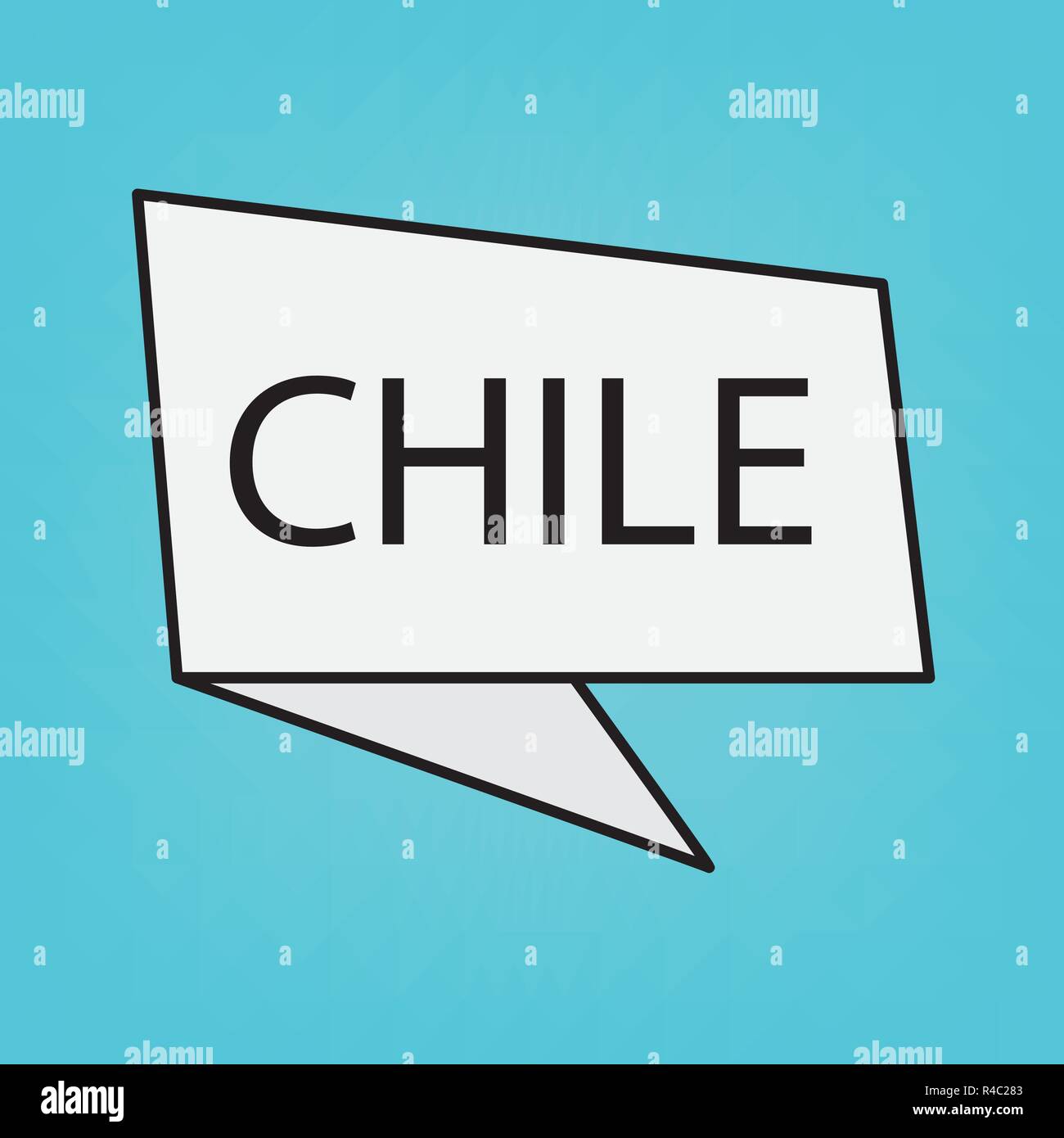Chile word on a speech bubble- vector illustration Stock Vector Image ...