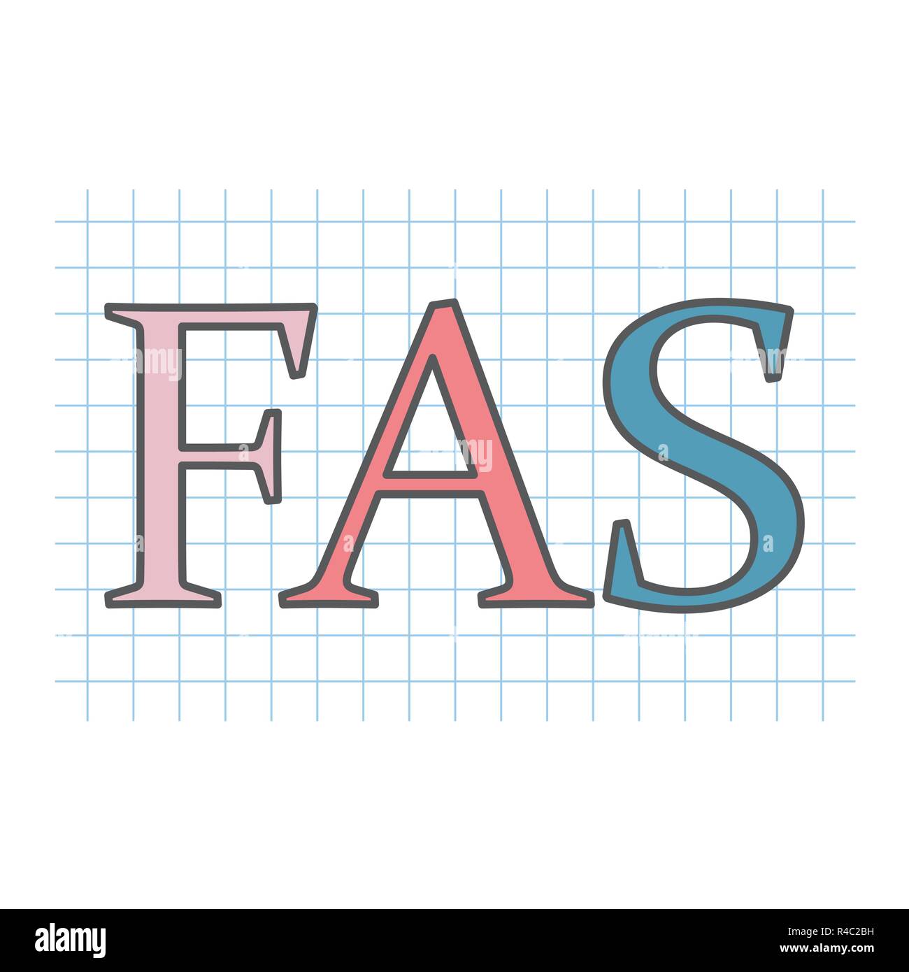 FAS (fetal alcohol syndrome) acronym written on checkered paper Stock ...