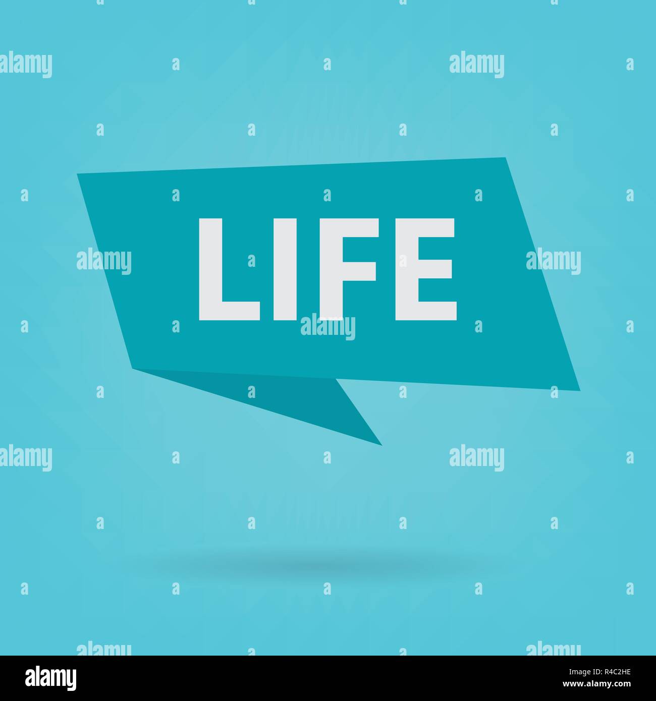 life written on a speech bubble- vector illustration Stock Vector Image ...
