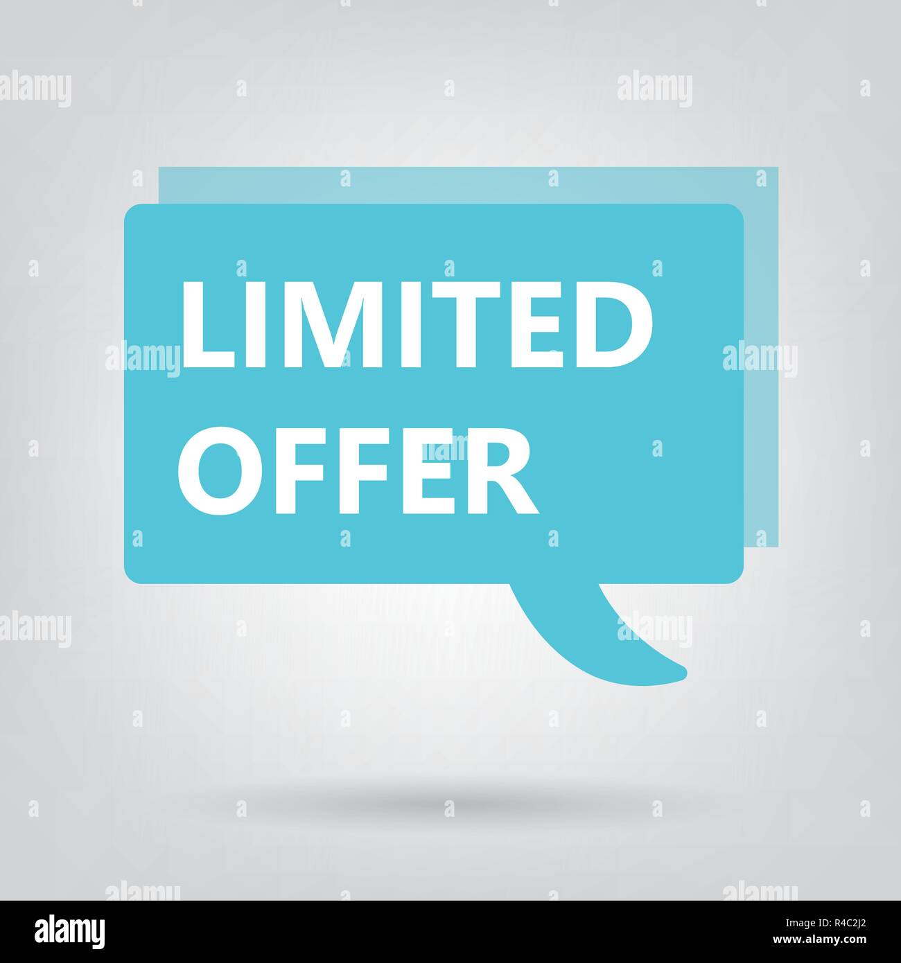 limited offer written on a speech bubble- vector illustration Stock ...