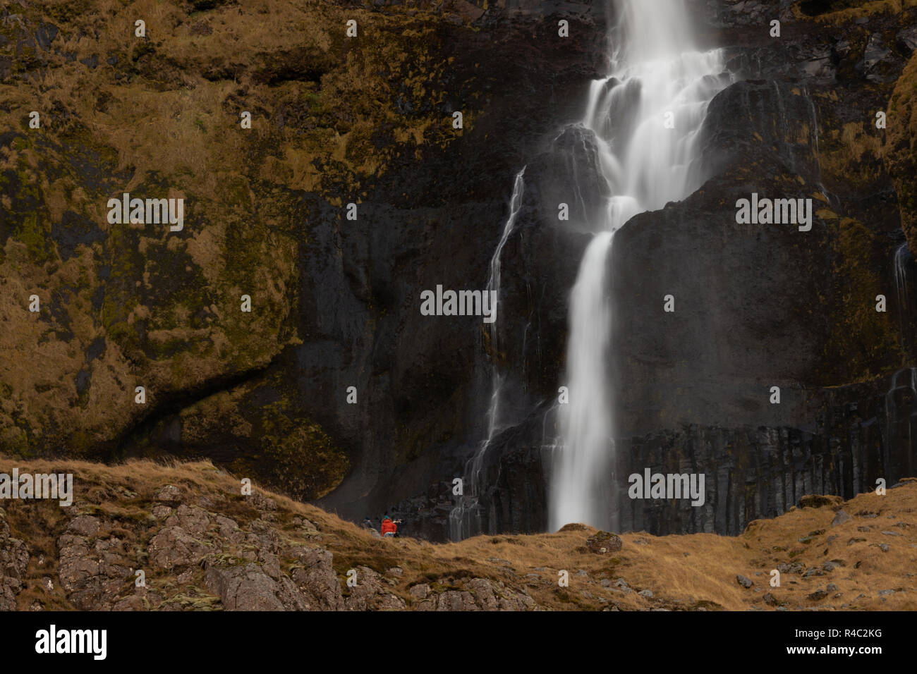 Bjarnarfoss, 80 meters high waterfall in Iceland Stock Photo - Alamy