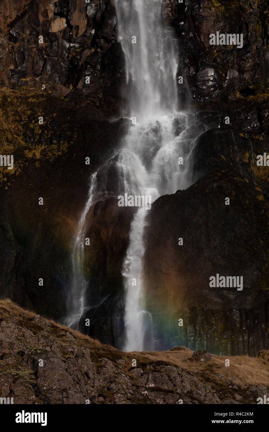 Bjarnarfoss, 80 meters high waterfall in Iceland Stock Photo - Alamy
