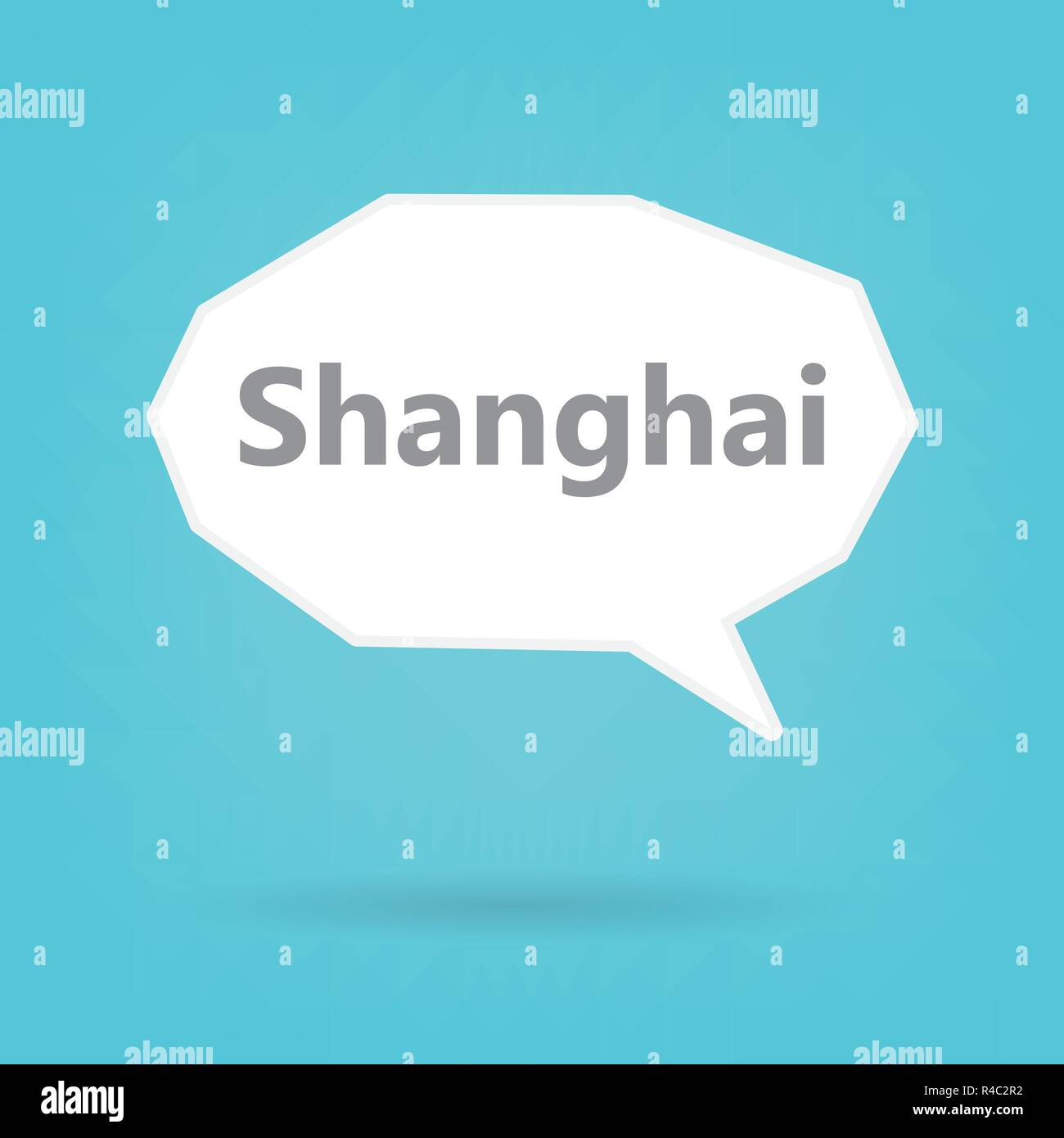 Shanghai word on a speech bubble- vector illustration Stock Vector ...