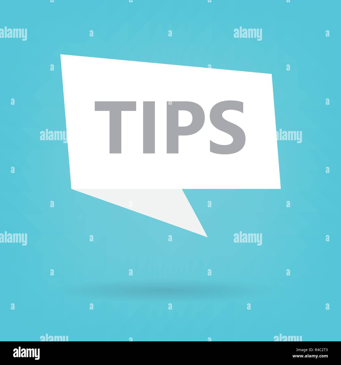 tips word on a speech bubble- vector illustration Stock Vector Image ...