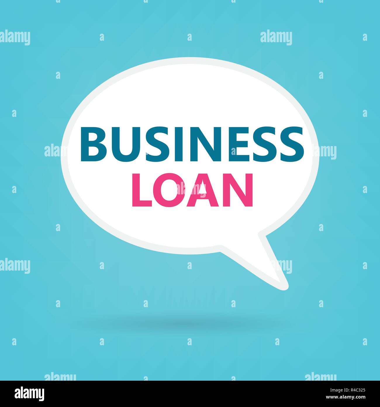 business loan text on a speech bubble- vector illustration Stock Vector ...