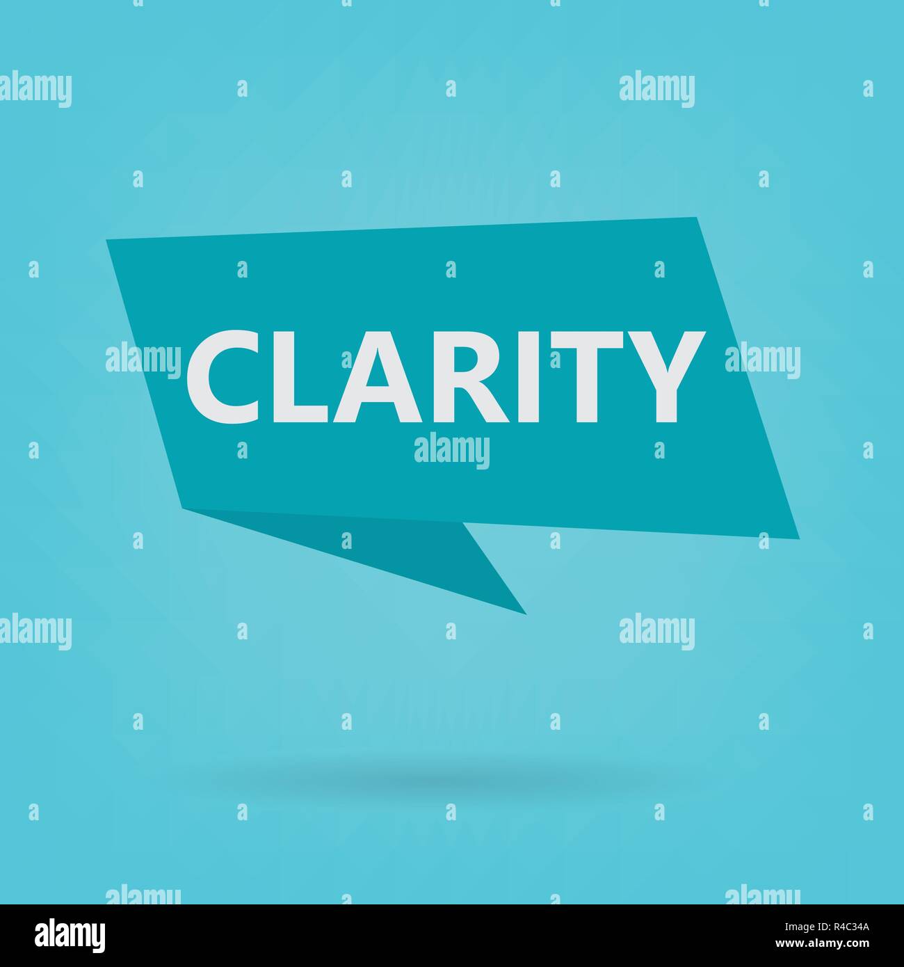 clarity word on a speech bubble- vector illustration Stock Vector Image ...