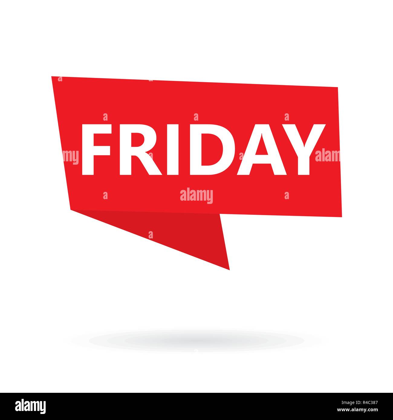 friday word on a speech bubble- vector illustration Stock Vector Image ...