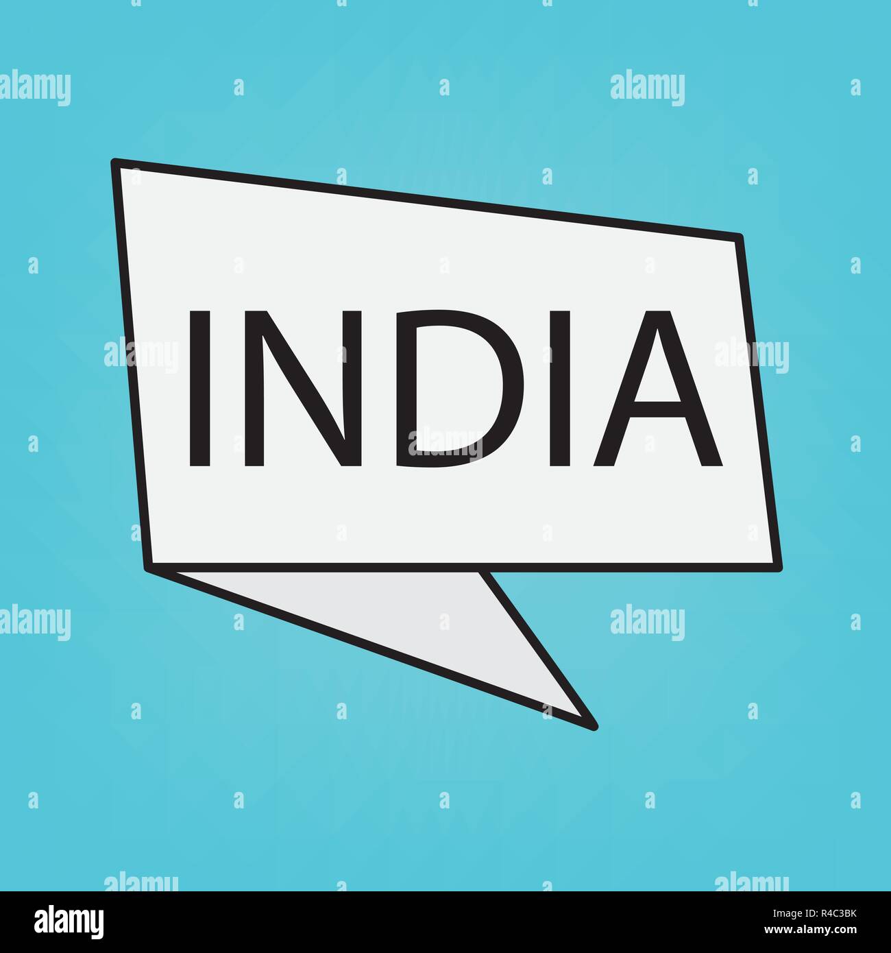 India word on a speech bubble- vector illustration Stock Vector Image ...