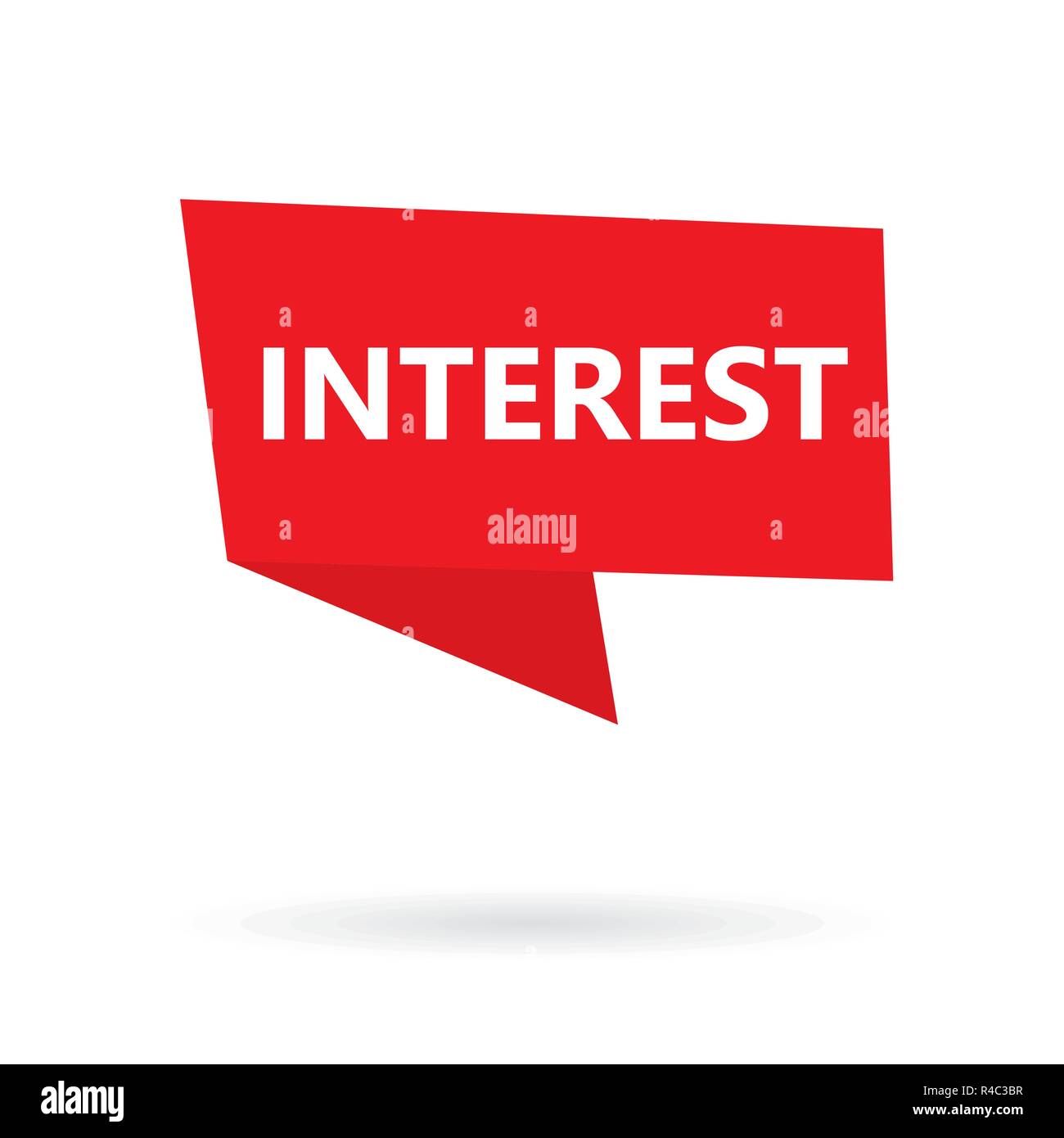 Interest word on a speech bubble- vector illustration Stock Vector ...