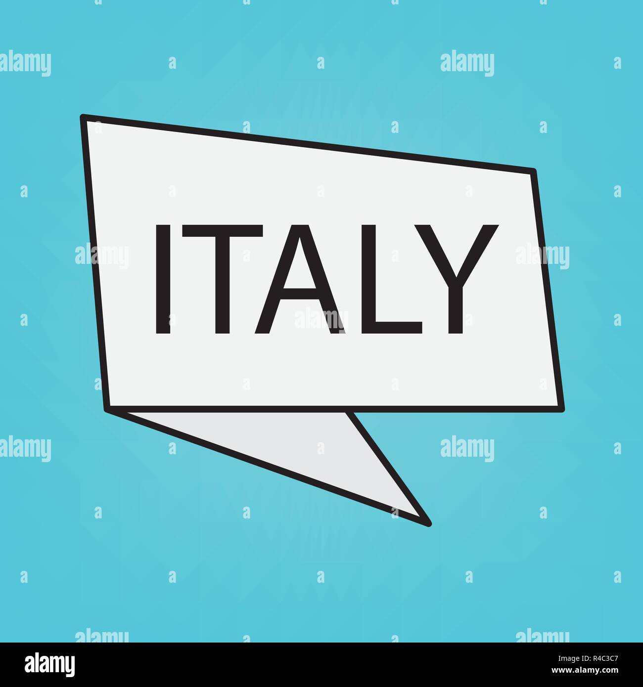 Italy word on a speech bubble- vector illustration Stock Vector Image ...