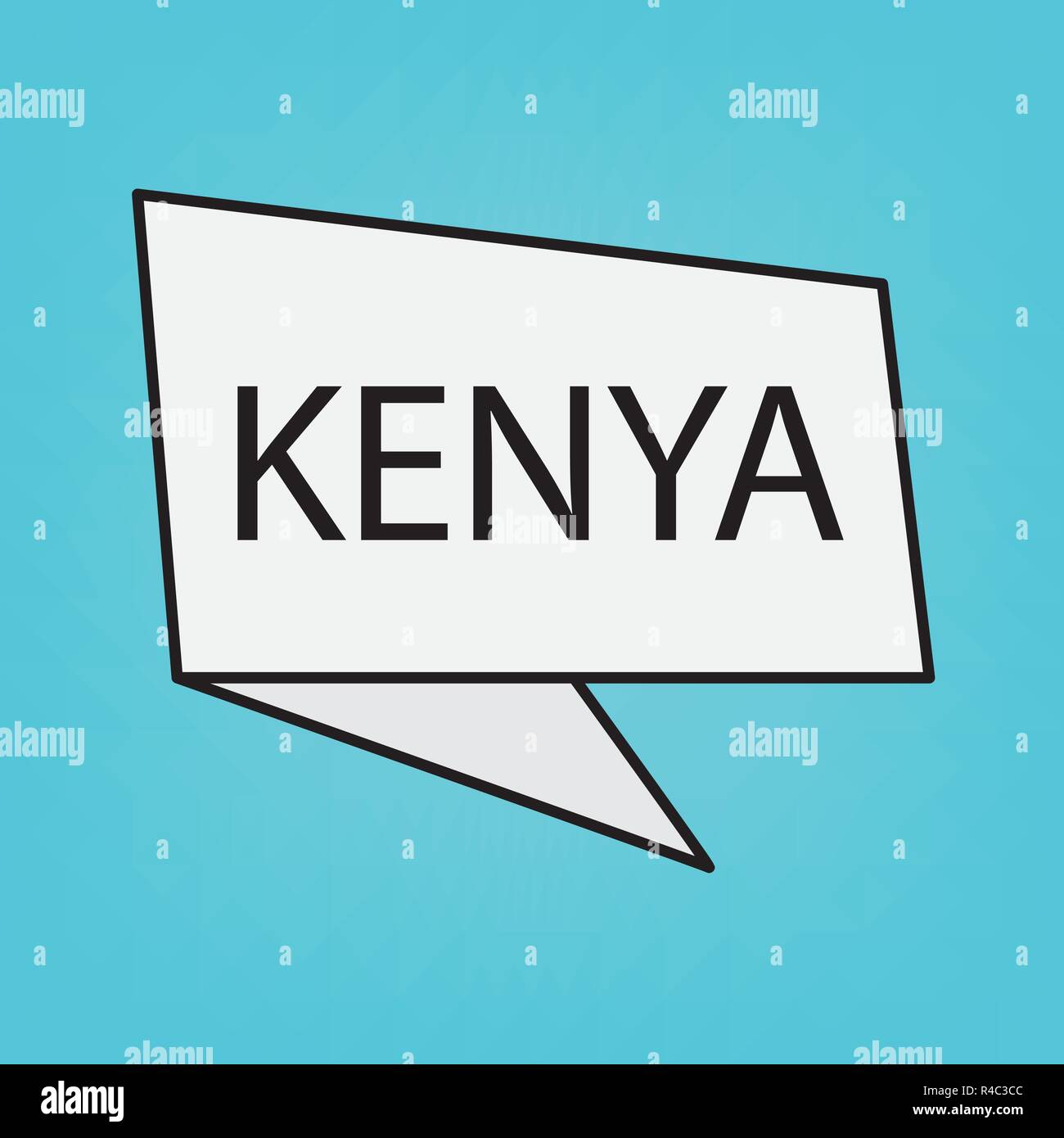 Kenya word on a speech bubble- vector illustration Stock Vector Image ...