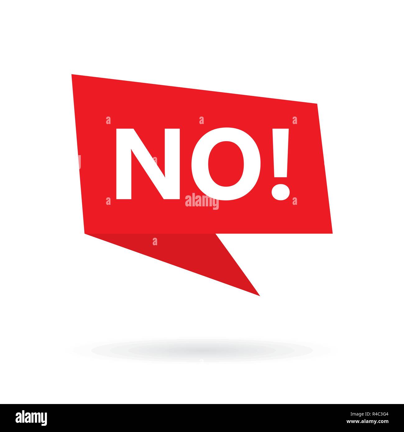 no sign on a speech bubble- vector illustration Stock Vector Image ...