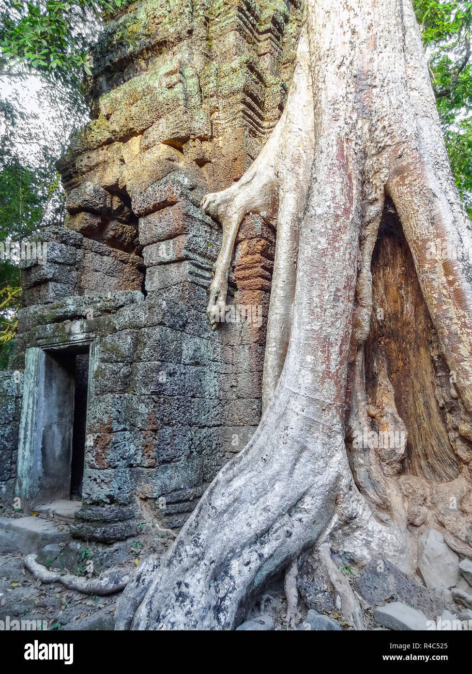temple detail at ankor thom Stock Photo - Alamy