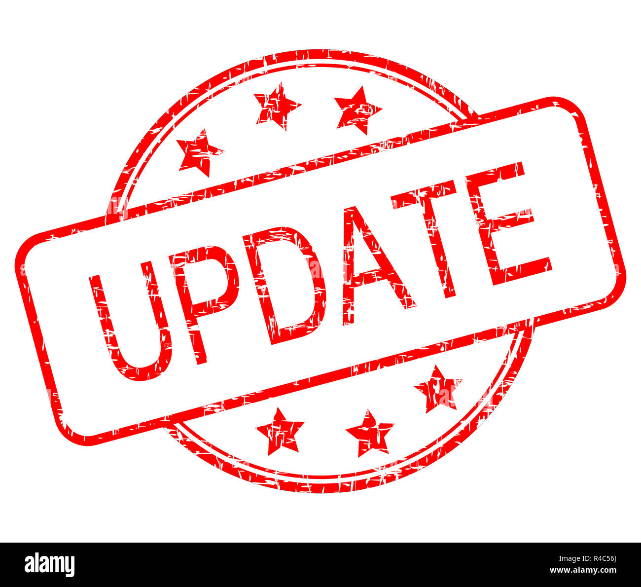 red Update rubber stamp - illustration Stock Photo - Alamy