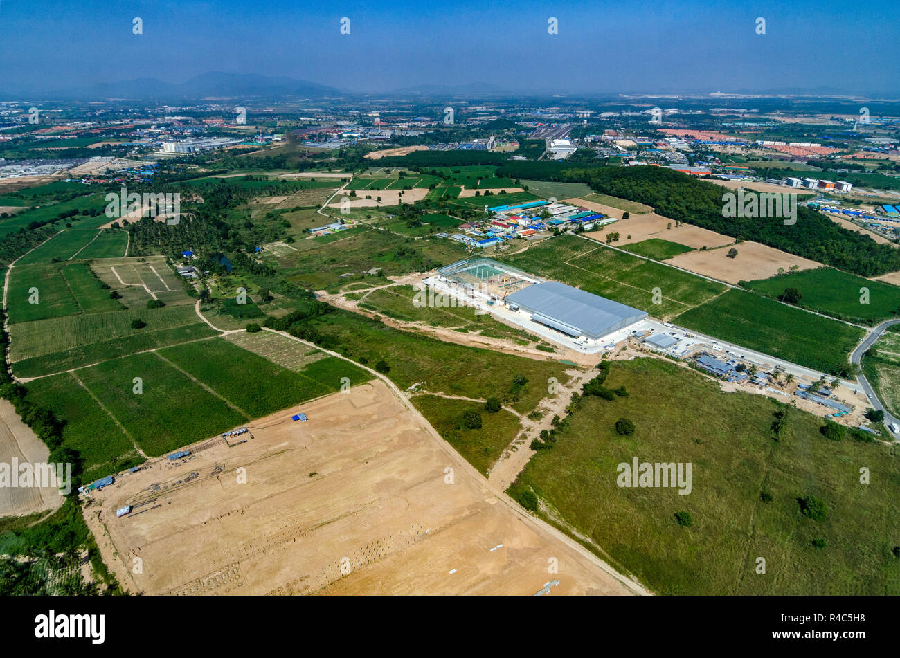Farming industrial estate development Stock Photo - Alamy