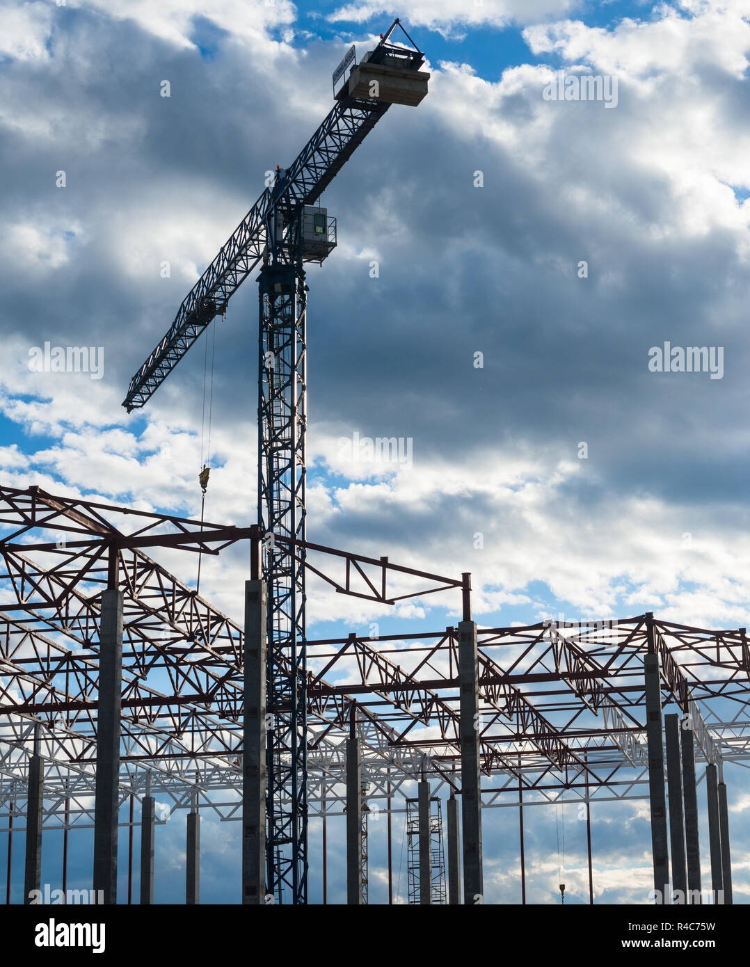 Building framework and tower crane Stock Photo - Alamy