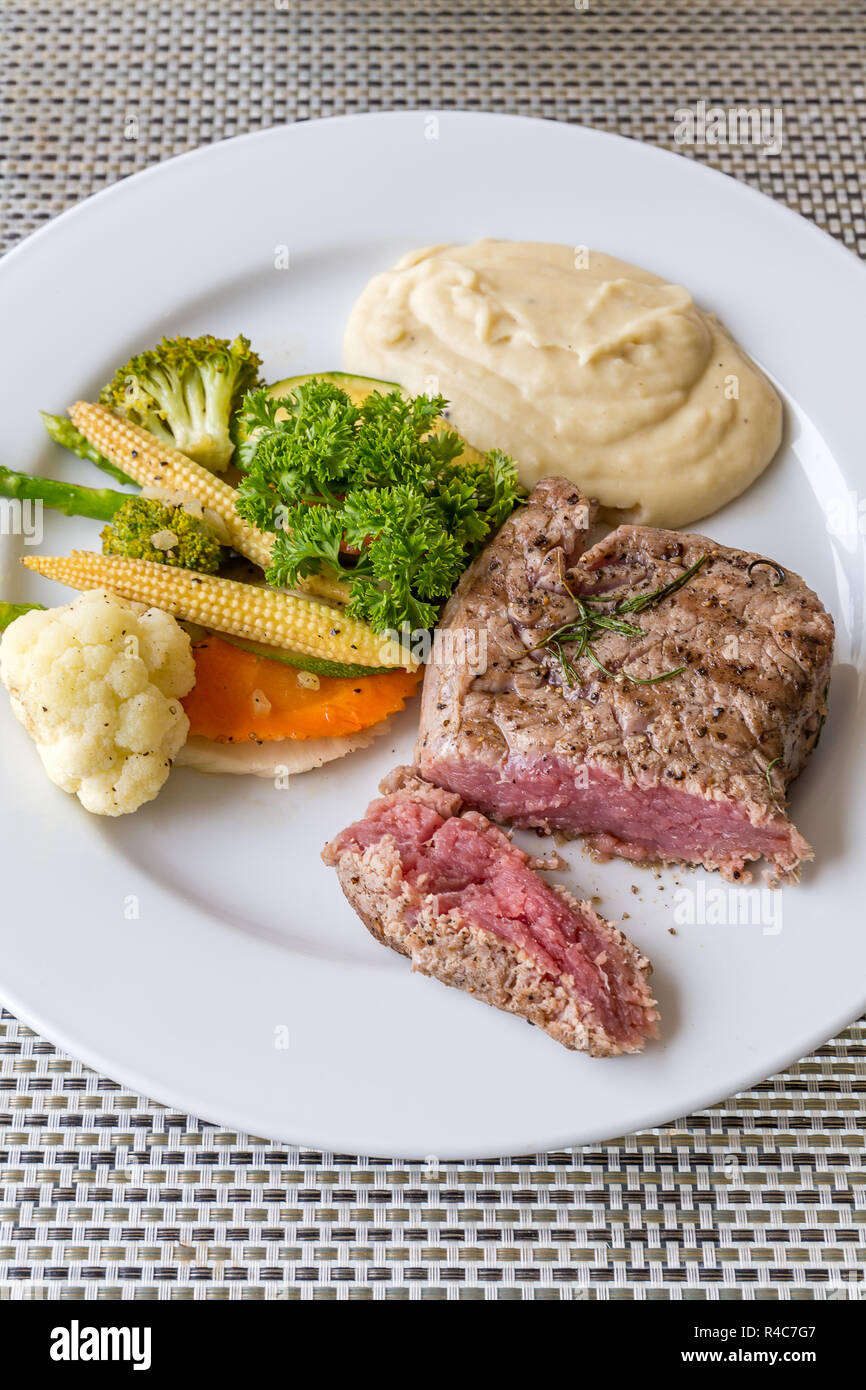 grilled fillet steak Stock Photo - Alamy