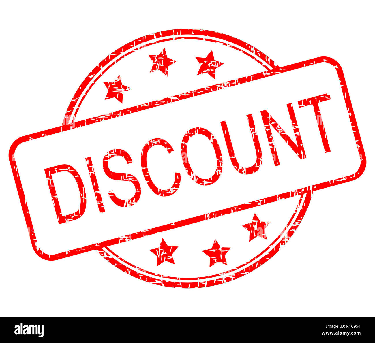 red Discount rubber stamp - illustration Stock Photo - Alamy