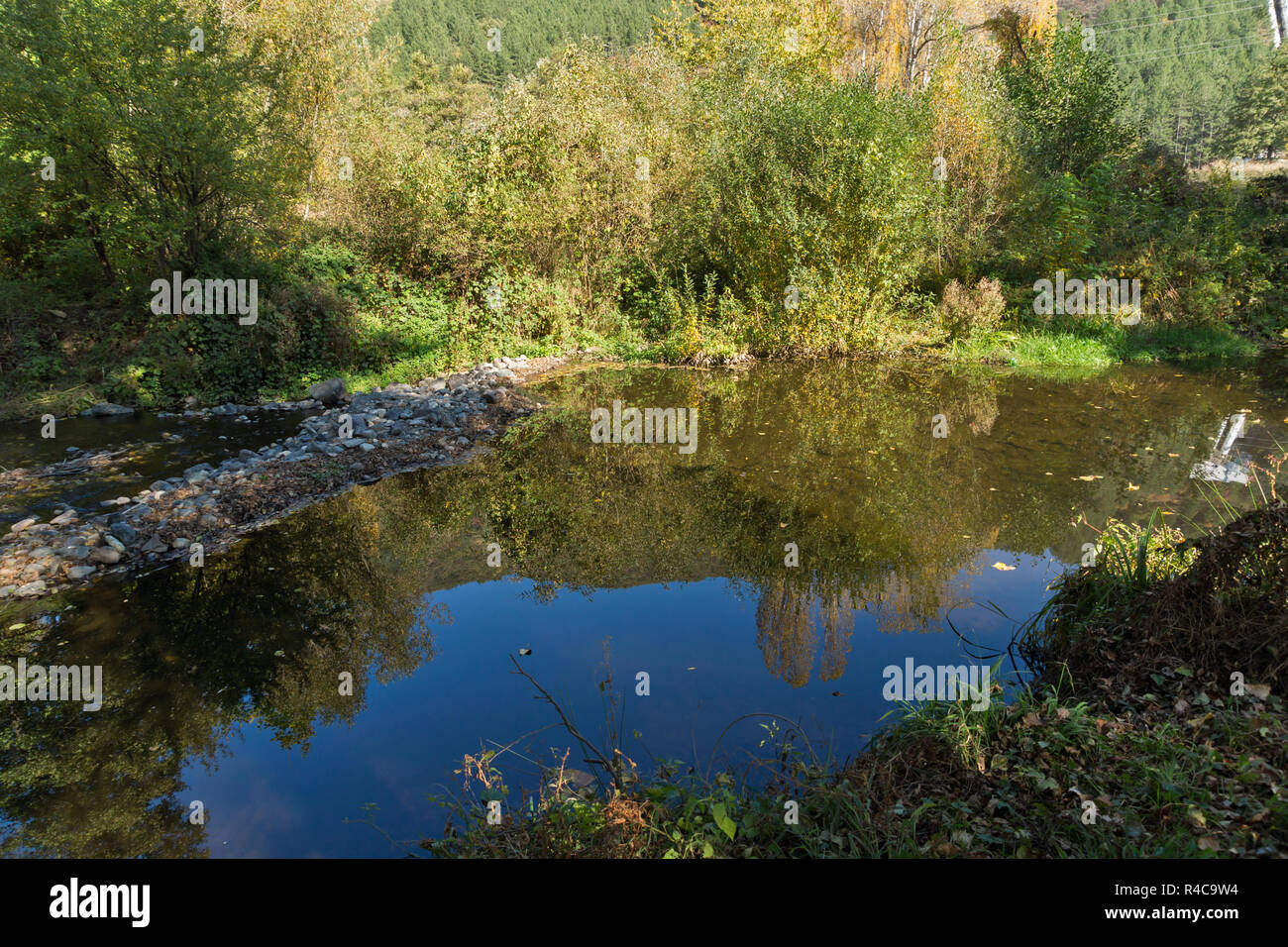 Autumn Landscape of Iskar River near Pancharevo lake, Sofia city Region ...