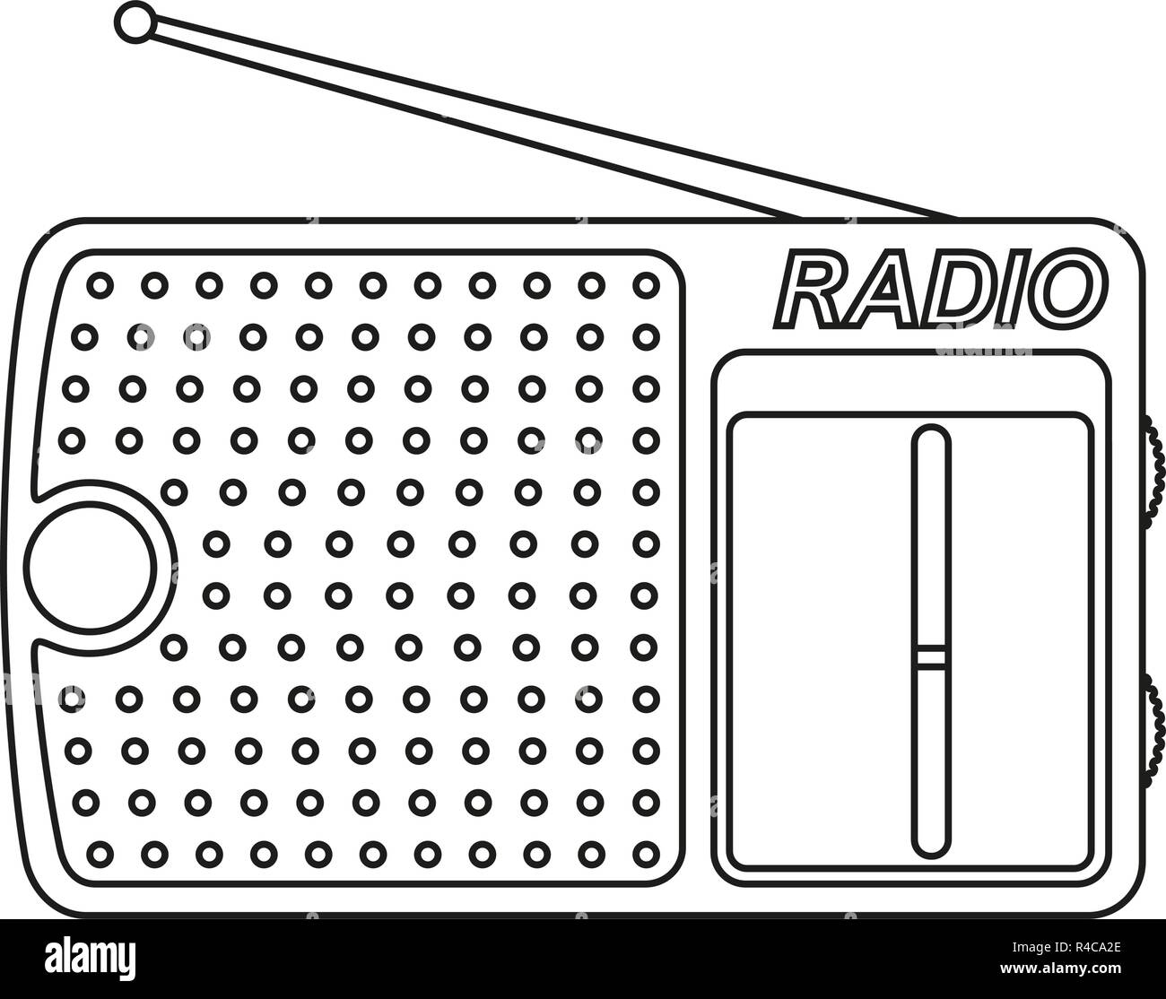 Outline icon vintage radio Stock Vector Images - Alamy