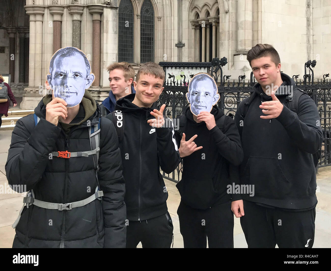 Alexander Farrell (second from left), Finley Gleeson (middle) and ...
