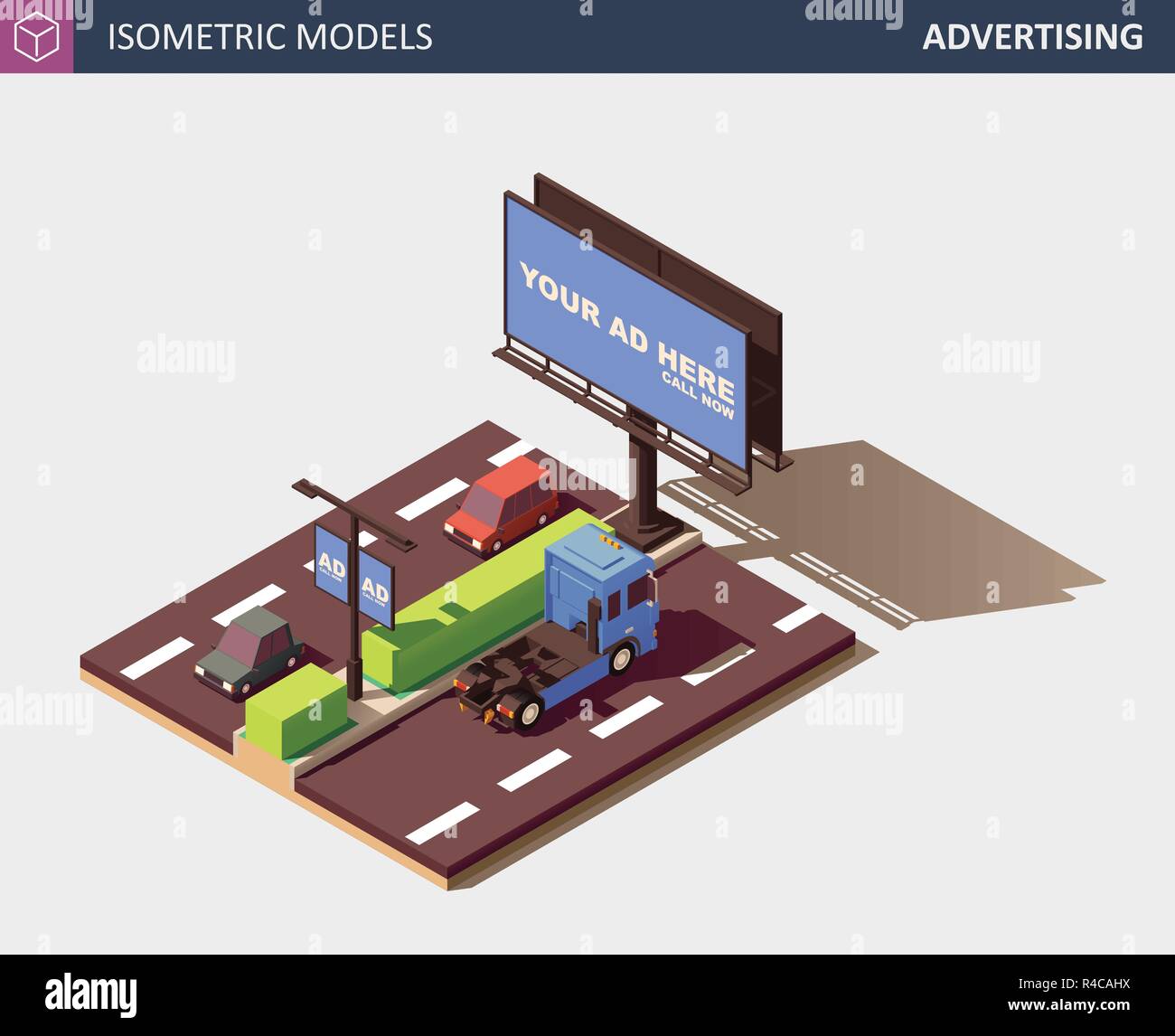 Outdoor Advertising Concept Representing Media Types and Placement ...