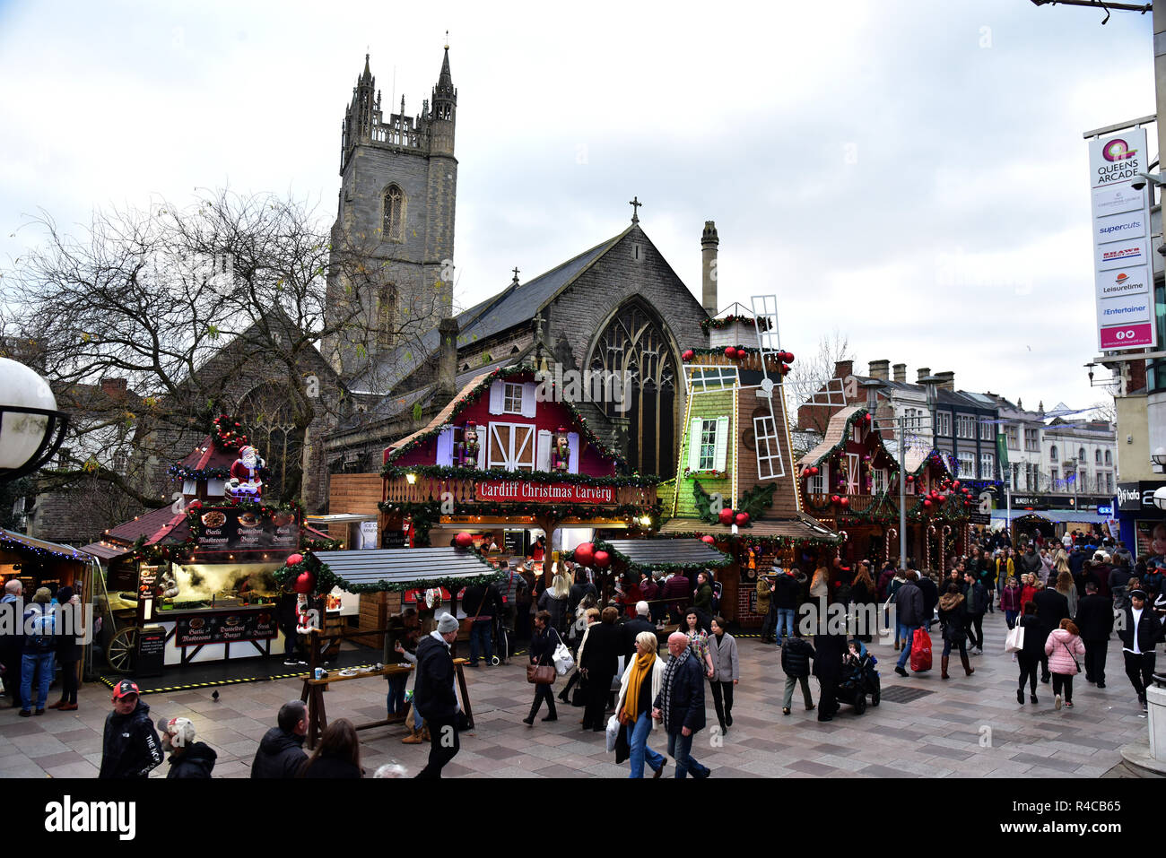 Pictures show the Cardiff Christmas Market, 2018 St John the Baptist ...