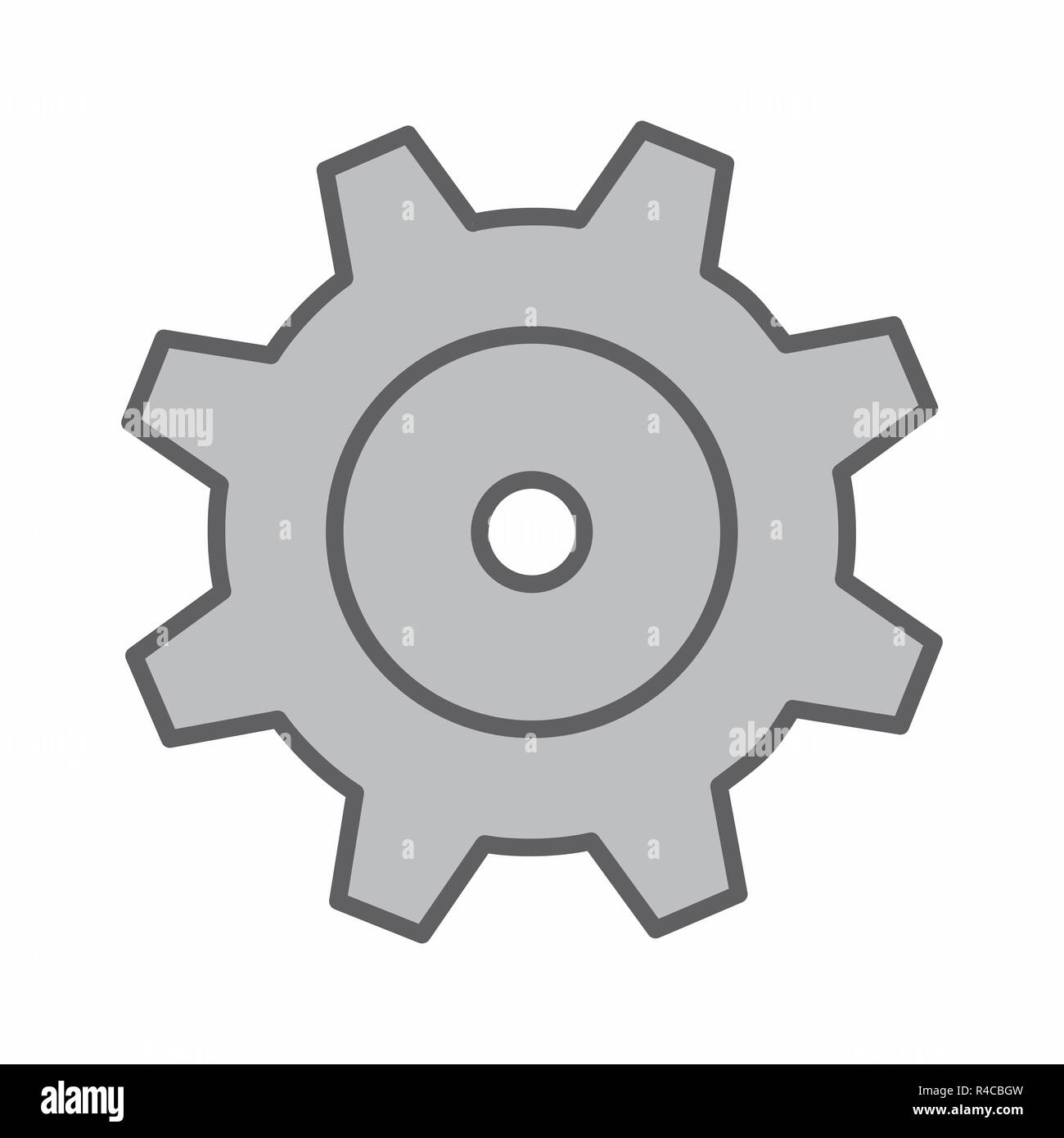 Illustration of an isolated gear on white background Stock Vector Image ...