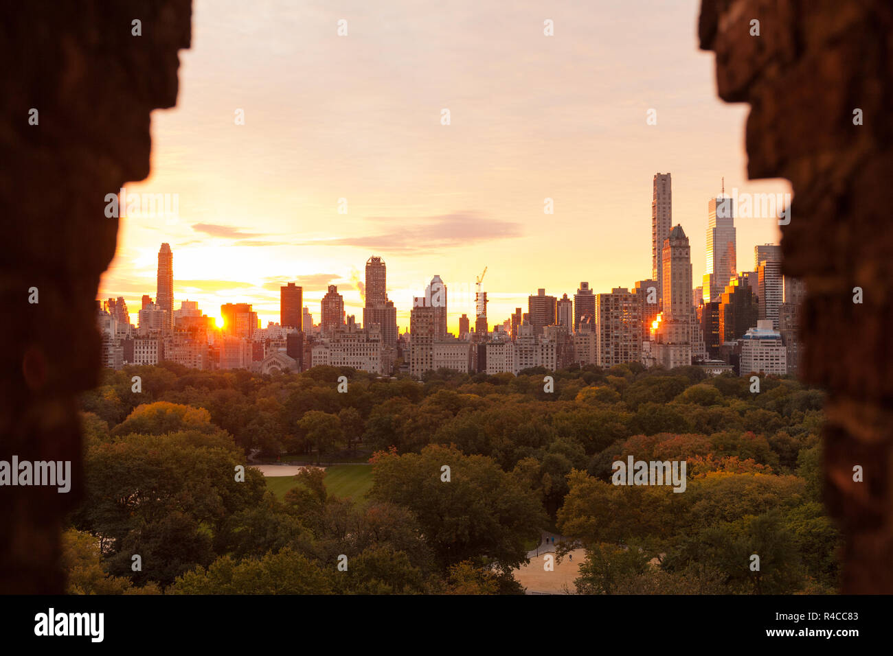Sunrise over Central Park, New York City, United States of America ...