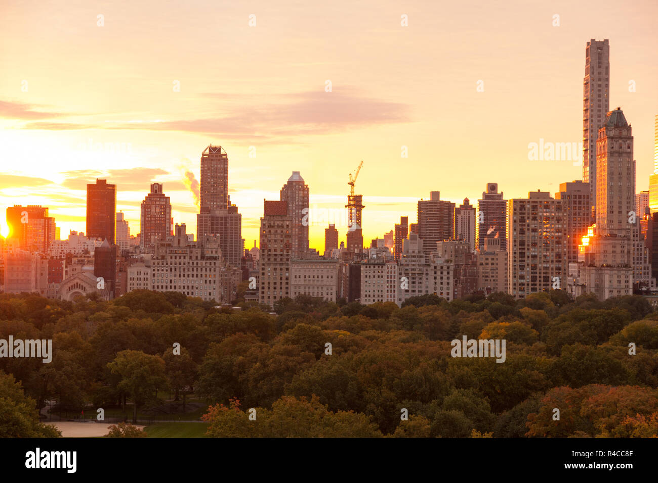 Sunrise over Central Park, New York City, United States of America ...