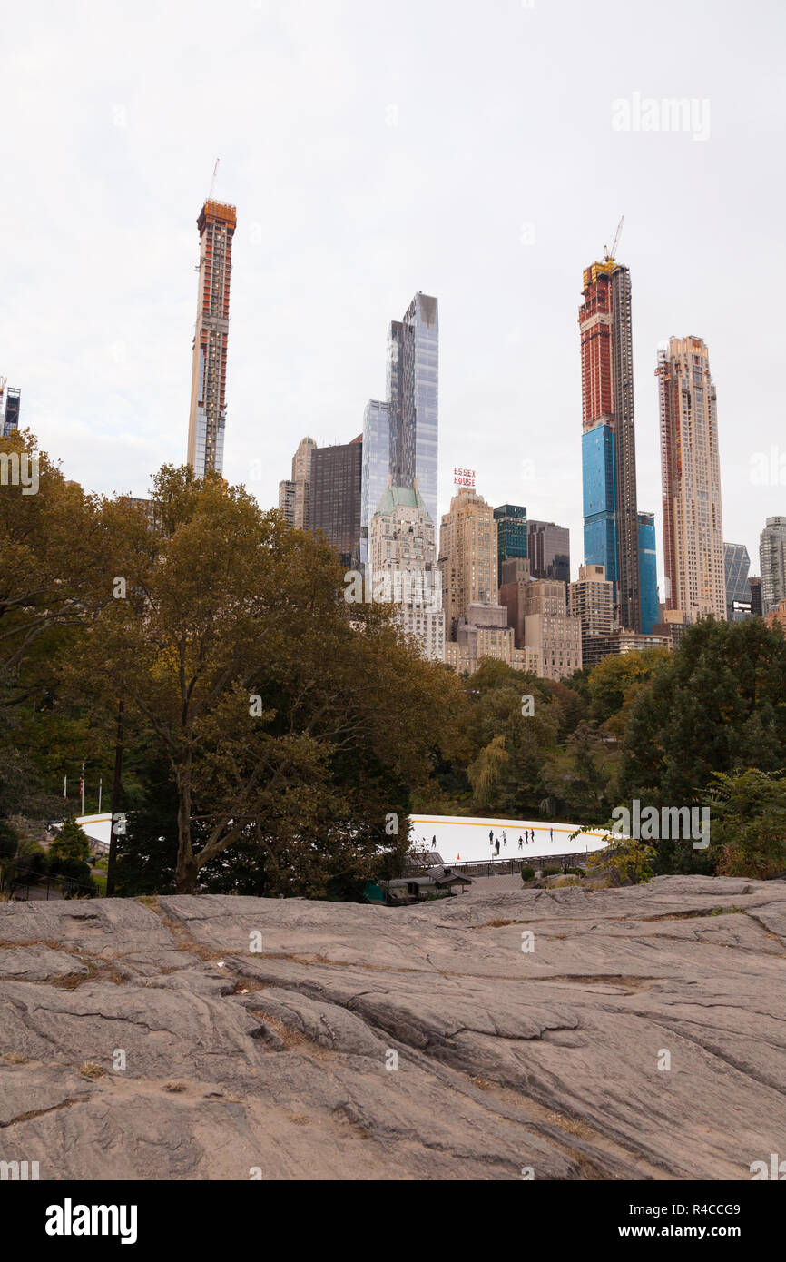 The Trump Woolman ice rink in Central Park, New York City, United ...