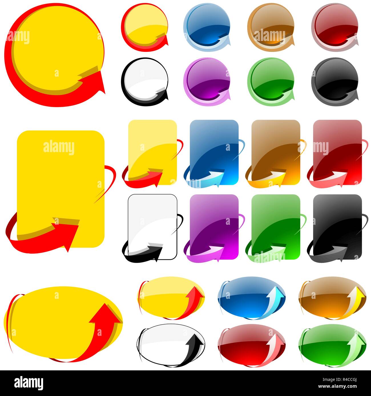 Different Label Shapes with Arrow Stock Vector Image & Art - Alamy