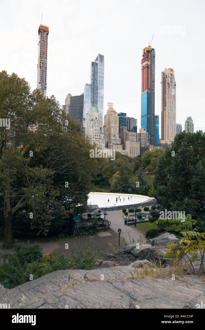 The Trump Woolman ice rink in Central Park, New York City, United ...