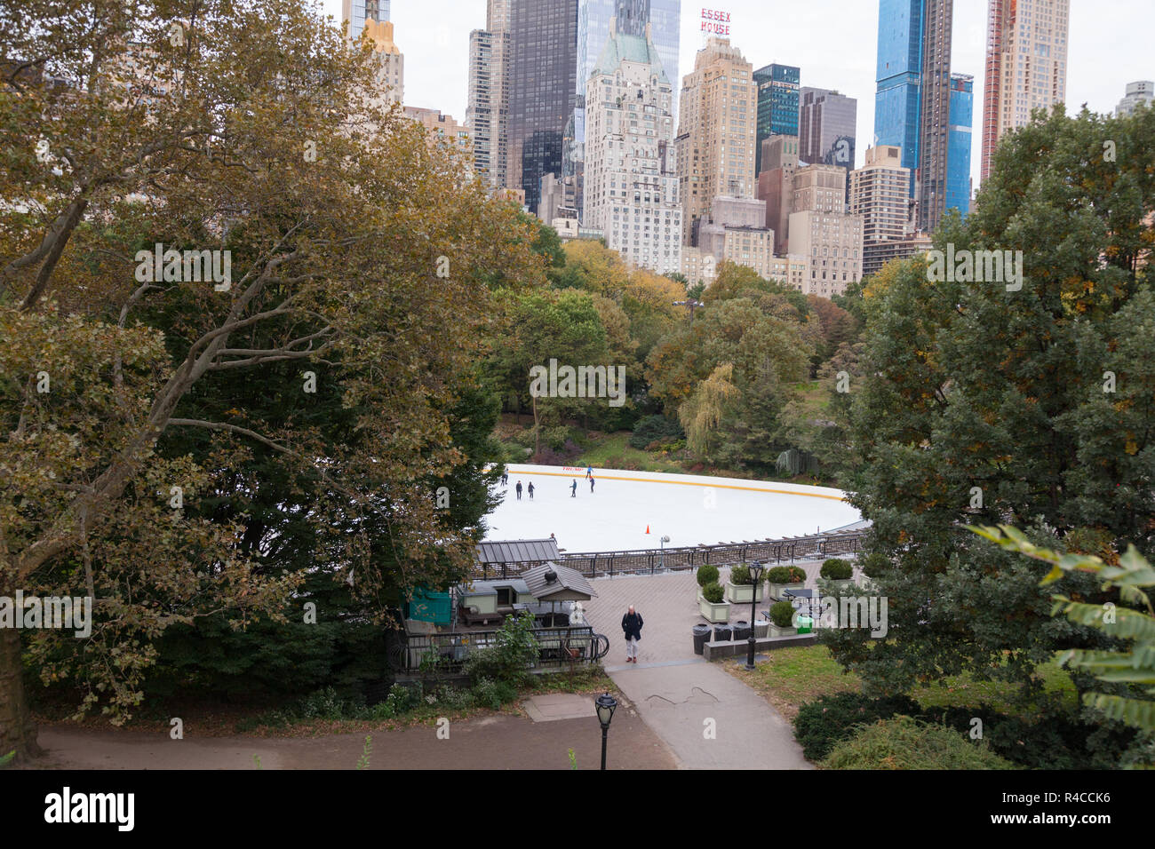 The Trump Woolman ice rink in Central Park, New York City, United ...