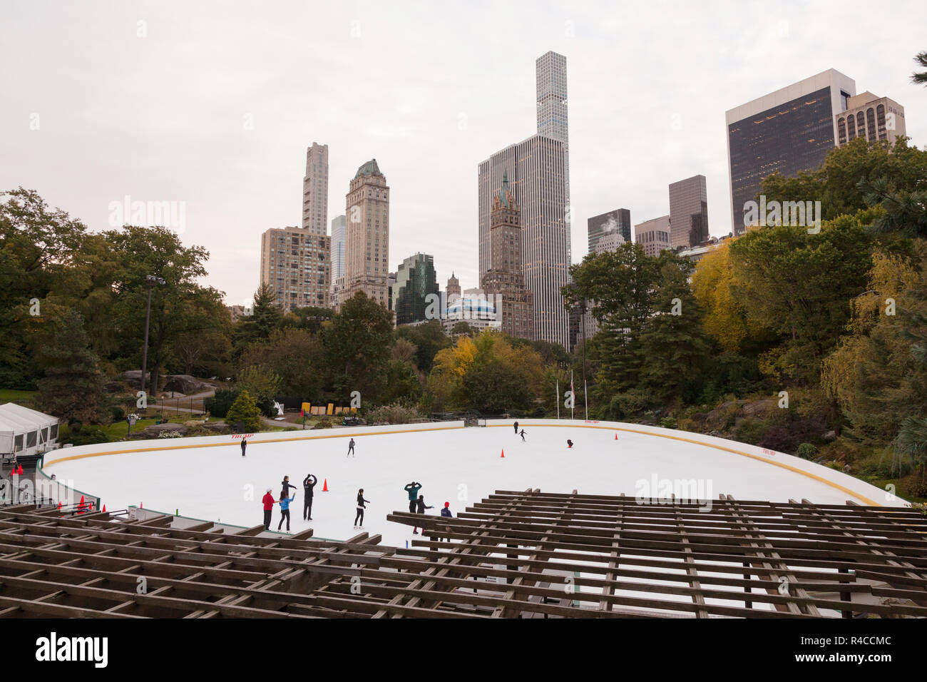 The Trump Woolman ice rink in Central Park, New York City, United ...
