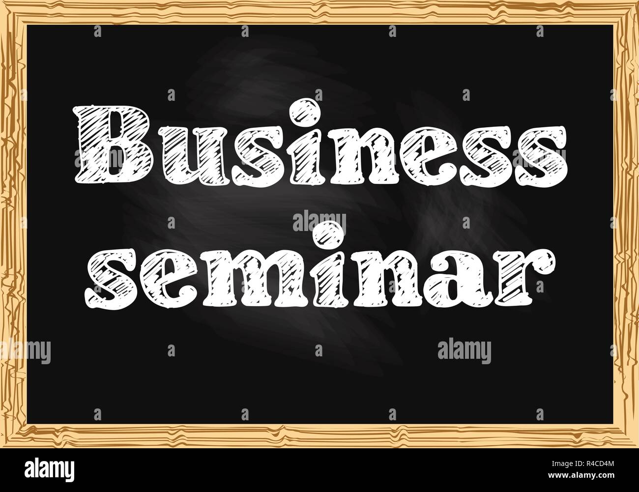 Business seminar blackboard business notice Vector illustration for ...