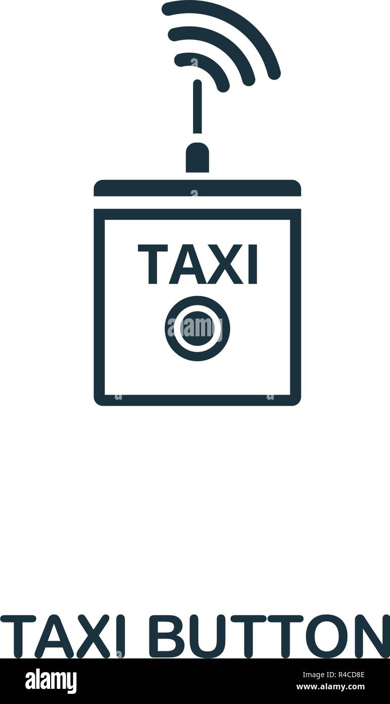 Taxi Button icon. Premium style design from public transport collection ...