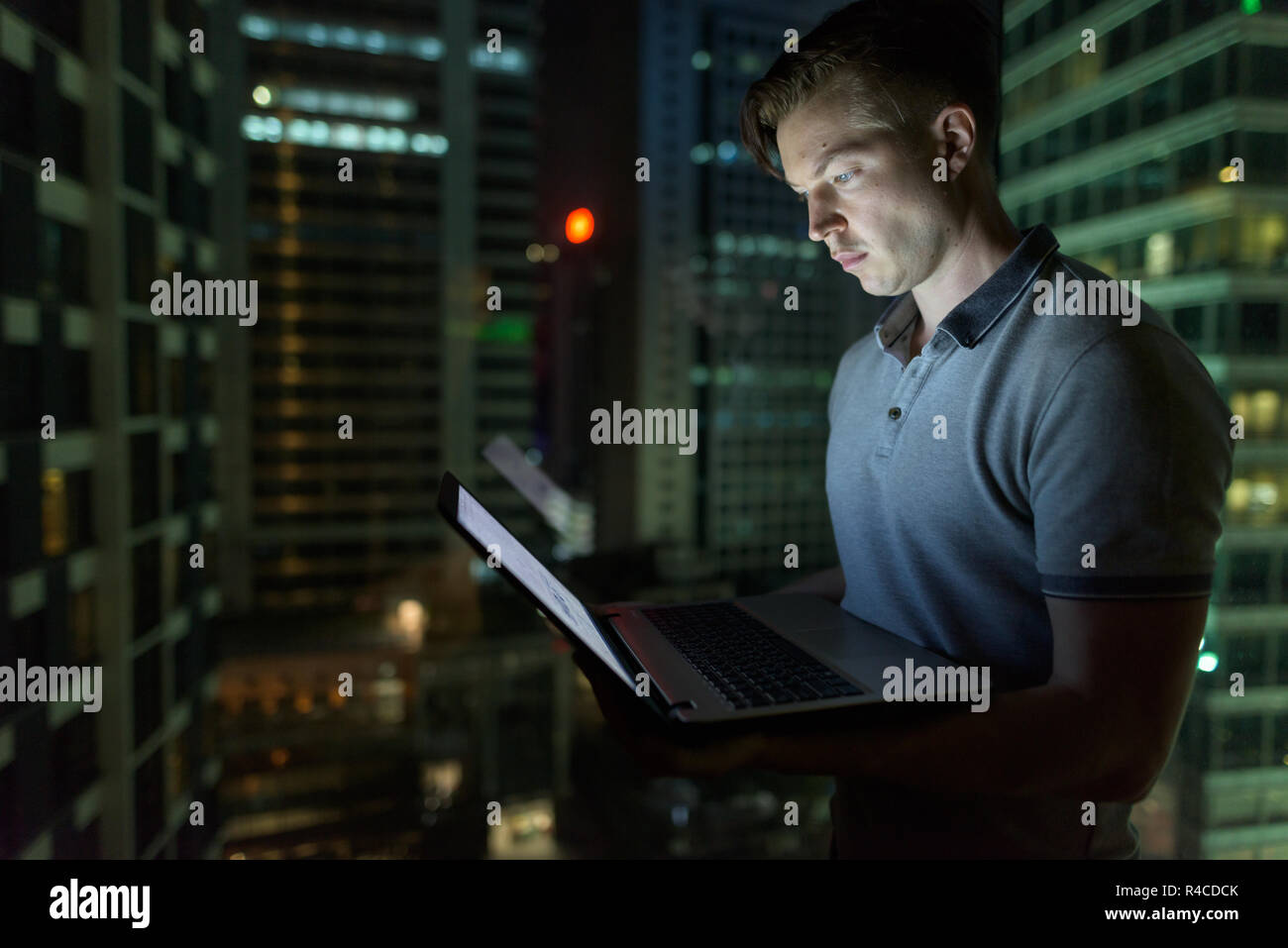 Laptop side view hi-res stock photography and images - Alamy