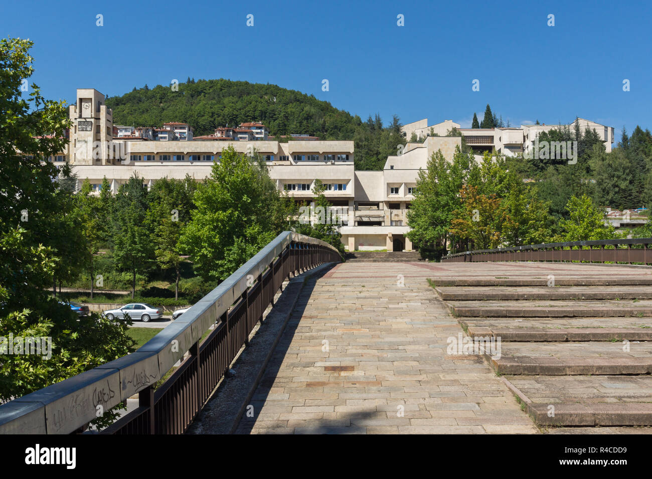 SMOLYAN, BULGARIA - AUGUST 14, 2018: Panoramic view of new Center of ...