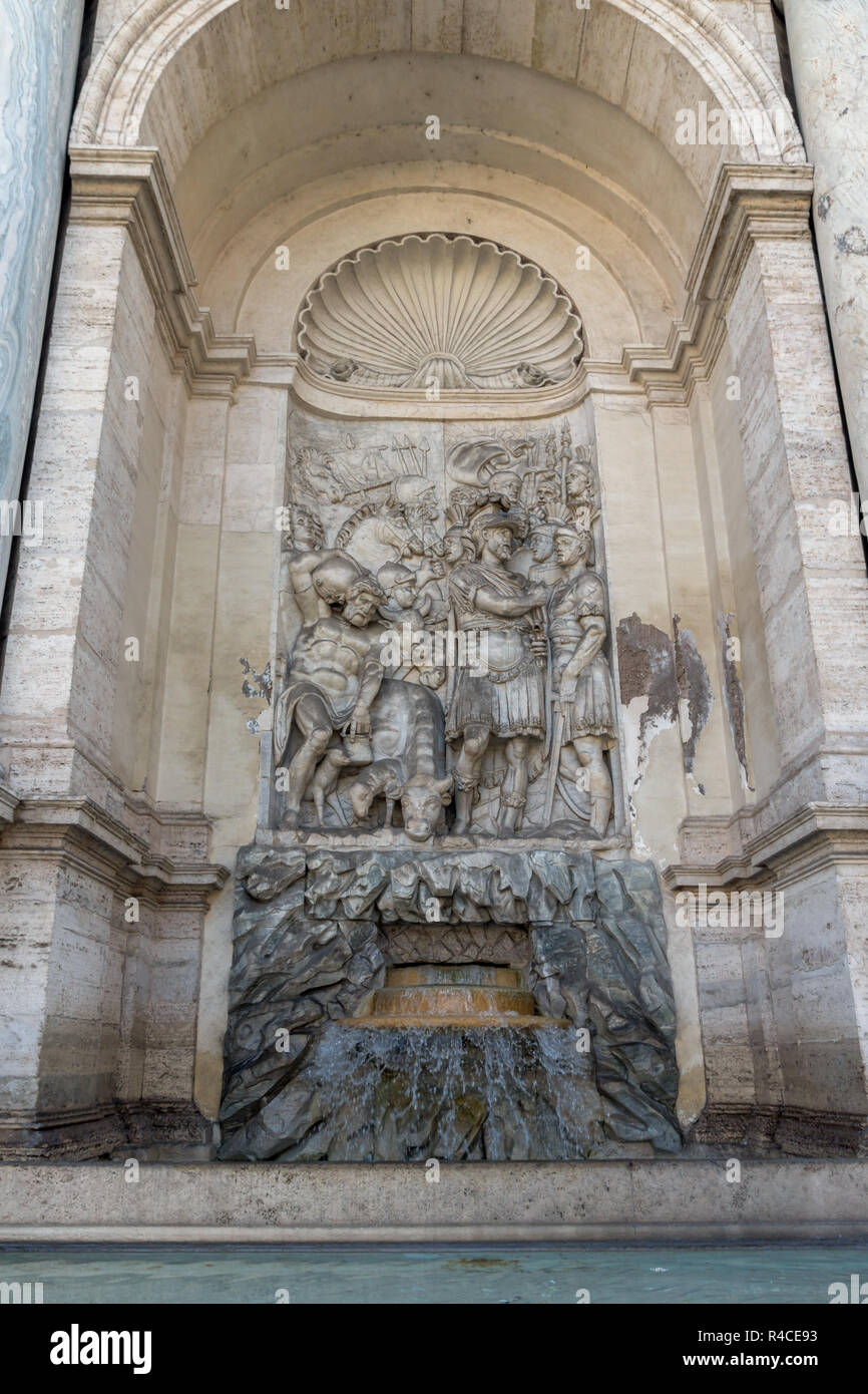 ROME, ITALY - JUNE 22, 2017: Amazing view of Fountain of Moses ...