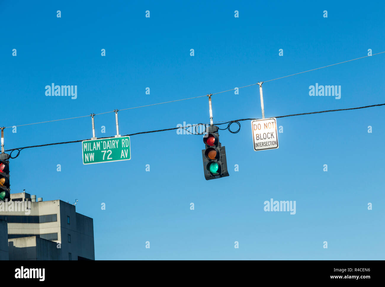 green traffic light at a crossing Stock Photo - Alamy