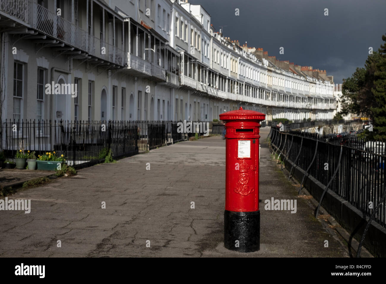 Old post box in Royal York Crescent, Clifton, Bristol Stock Photo - Alamy