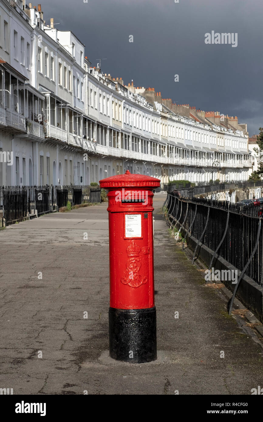 Old post box in Royal York Crescent, Clifton, Bristol Stock Photo - Alamy