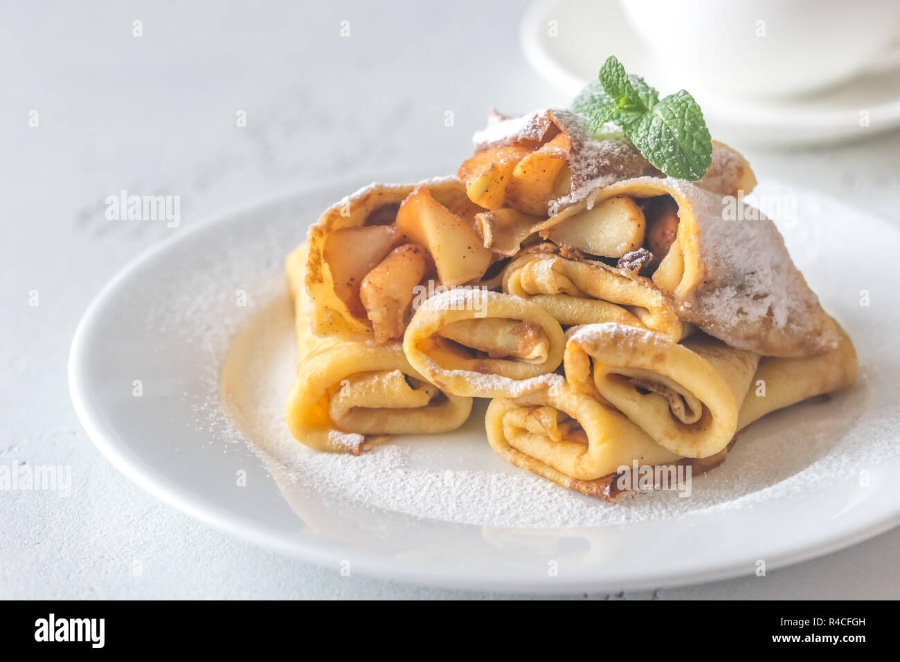 Baking crepes close up view hi-res stock photography and images - Alamy