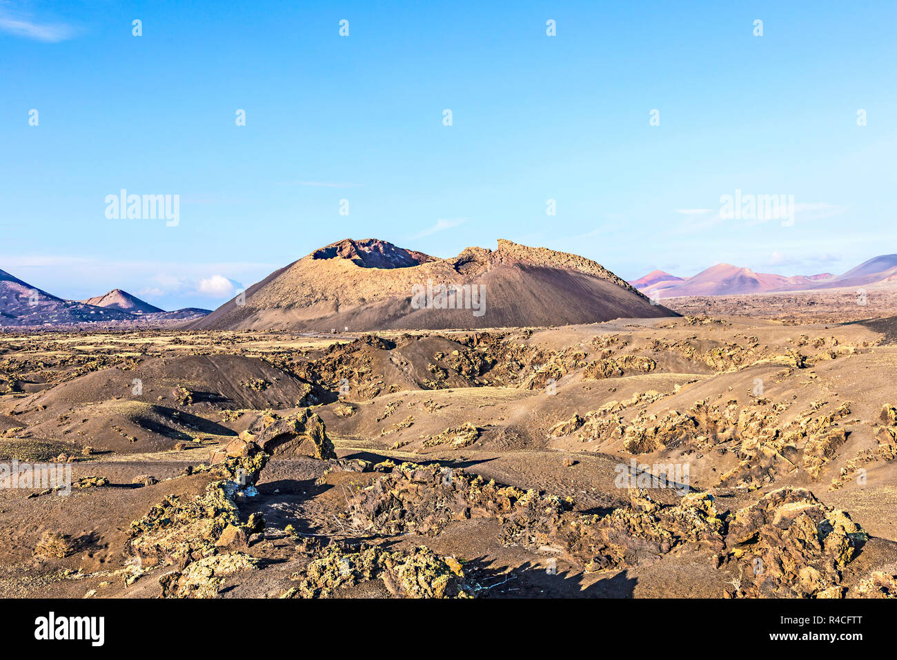 volcano Montana Colorada in Lanzarote, Tinajo Stock Photo - Alamy